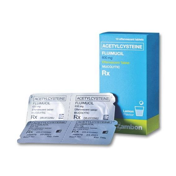 FLUIMUCIL Acetylcysteine 600mg Effervescent Tablet Lemon 1's price in ...